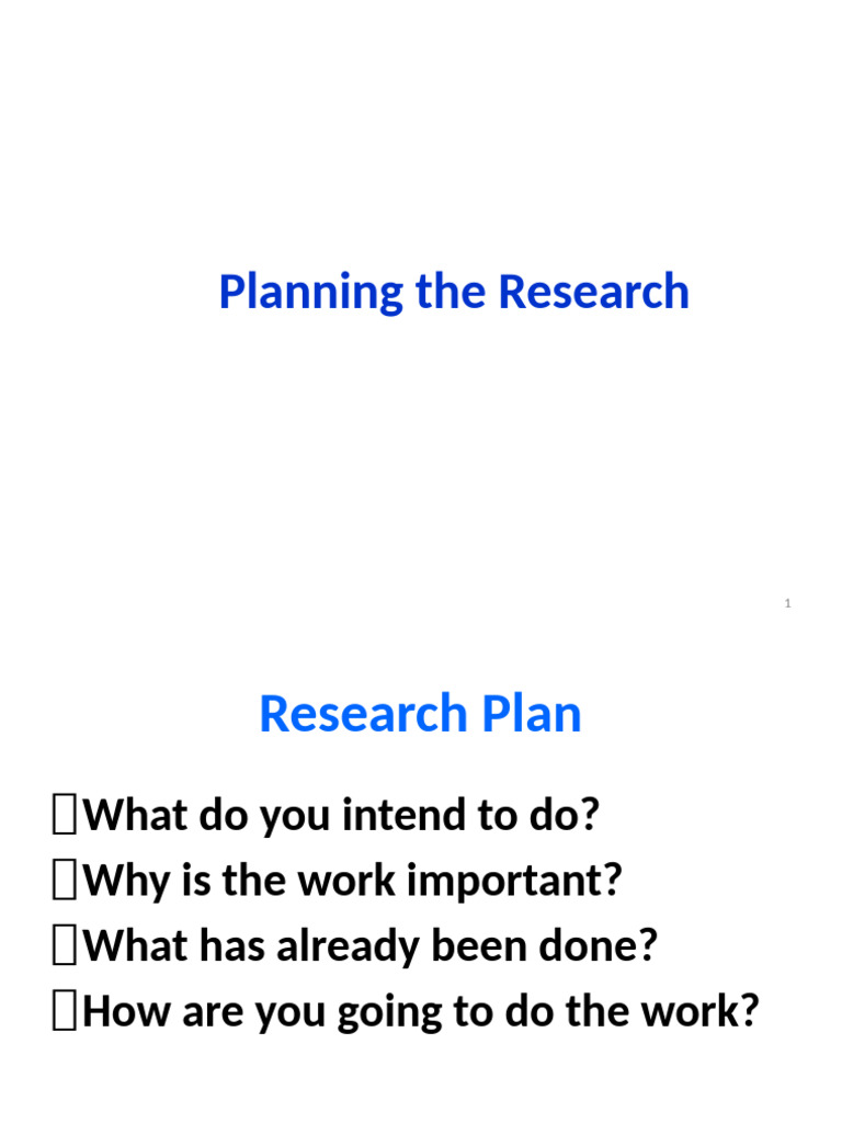 Planning Research | PDF