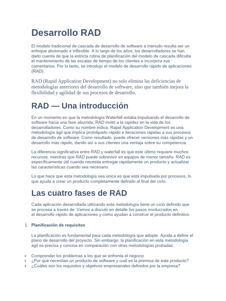 Metodologia RAD | PDF