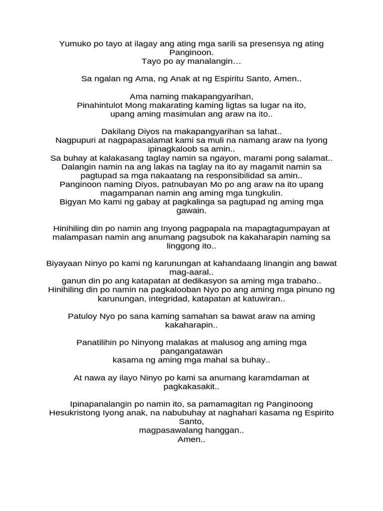 FLAG CEREMONY PRAYER | PDF