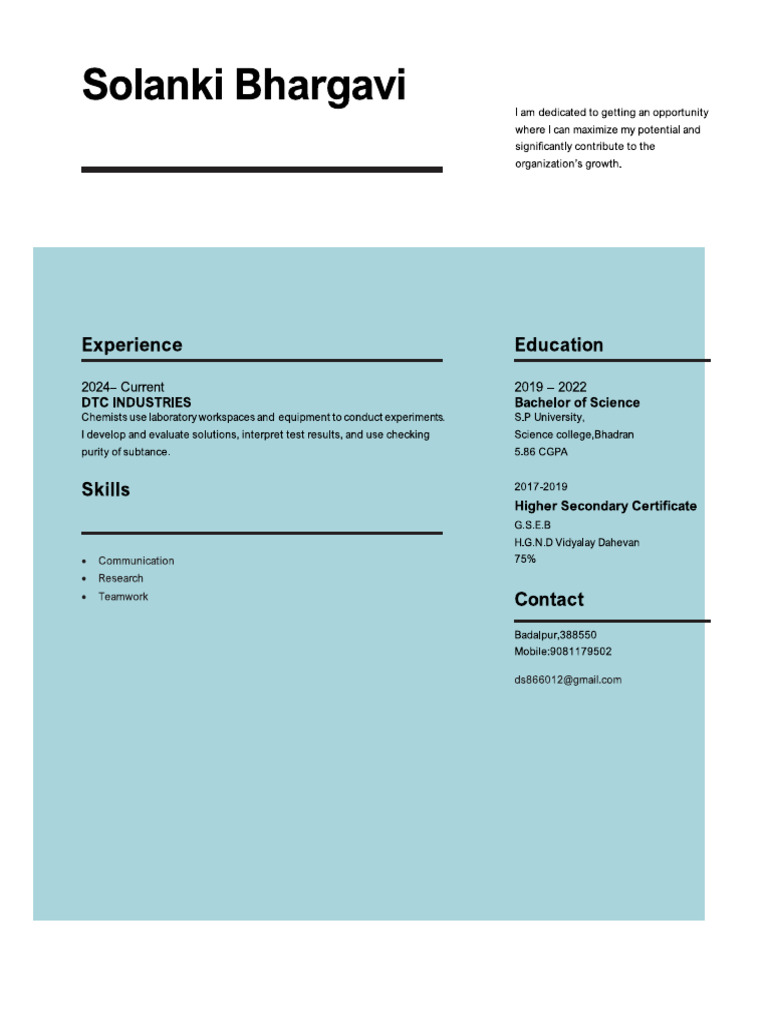 Bhargavi Resume | PDF