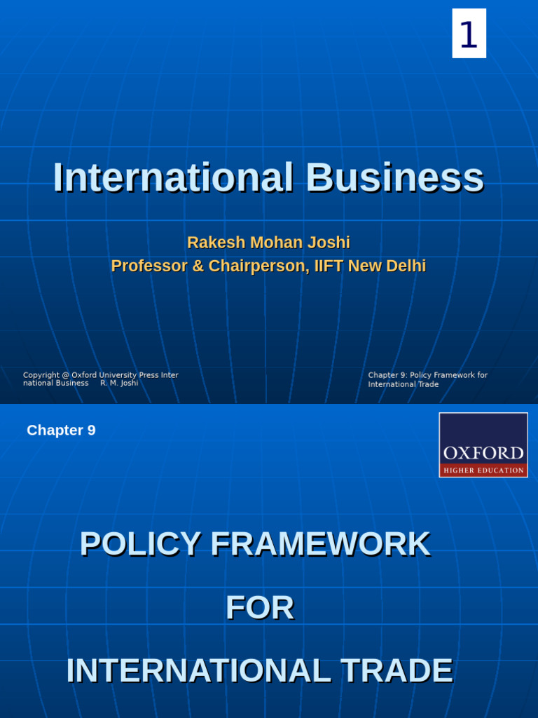 Lecture 31 WTO FTP Policy Framework International Trade | PDF