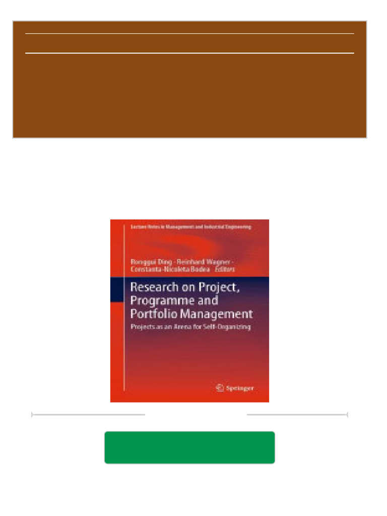 (FREE PDF Sample) Research On Project, Programme and Portfolio ...