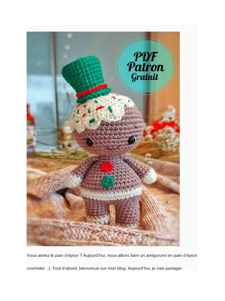 Bonhomme en Pain Depice Amigurumi Modele PDF Gratuit | PDF