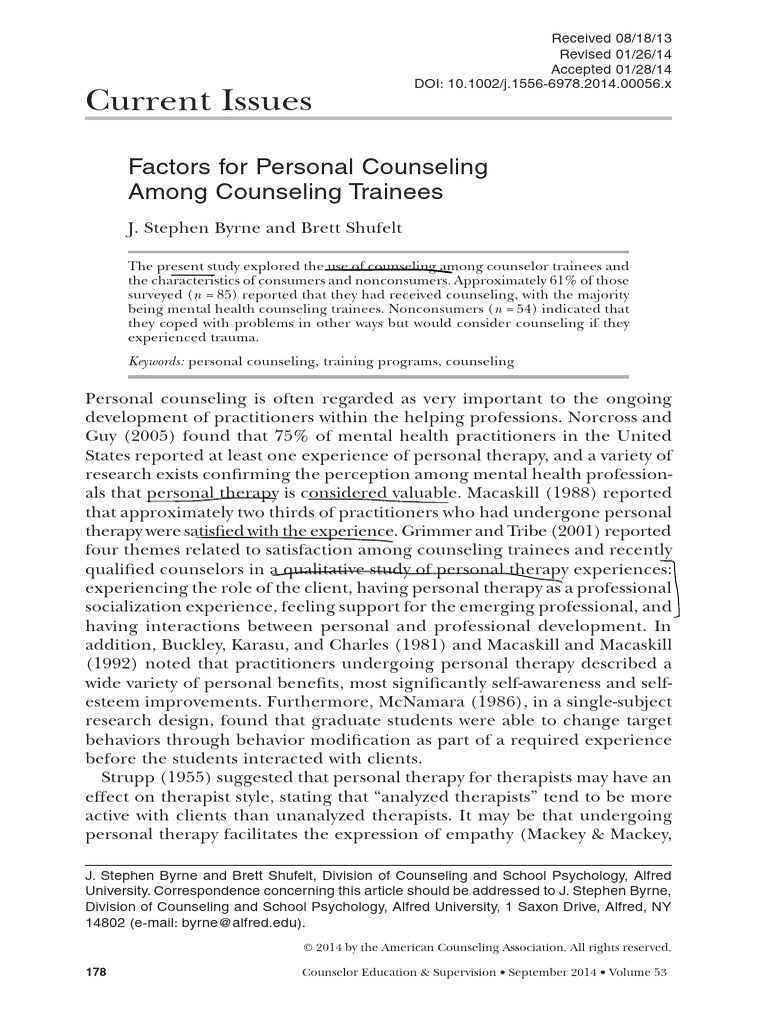 Byrne, J. S., & Shufelt, B. (2014) | PDF