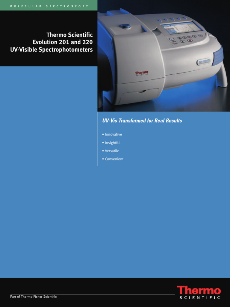 Thermo Scientific Evolution 201 | PDF
