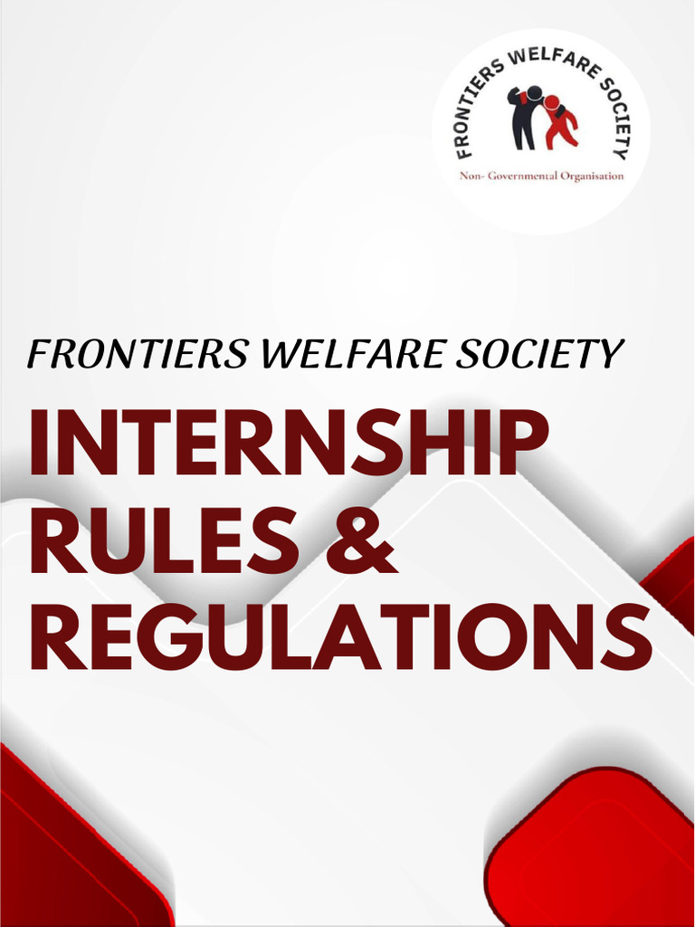 Frontiers Welfare Society Internship Guidelines | PDF | Internship ...