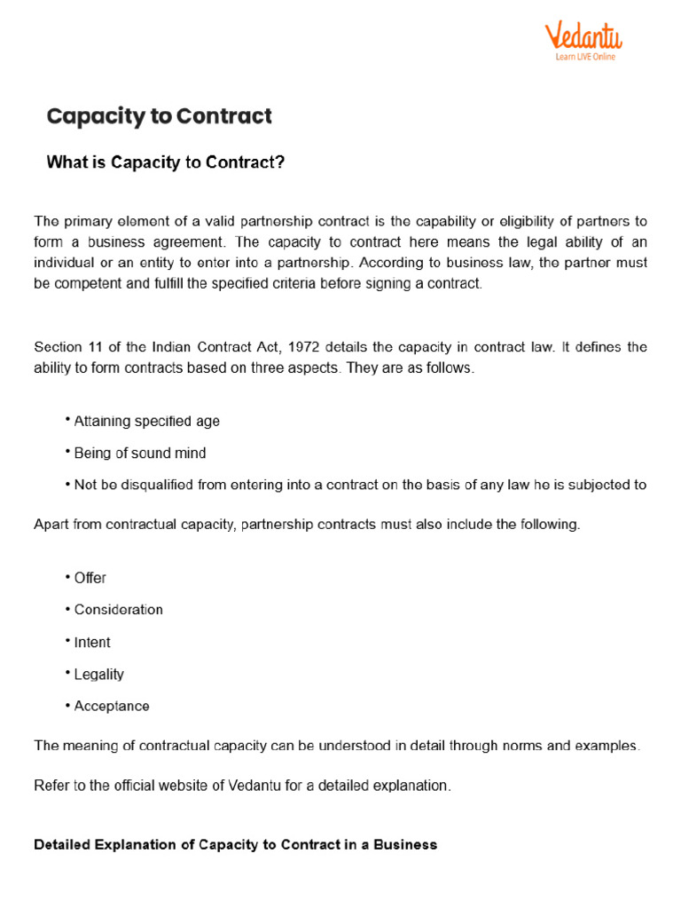 Capacity To Contract-1 | PDF