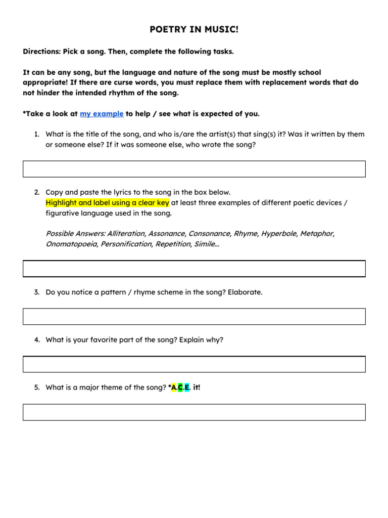 Poetry in Music! | PDF