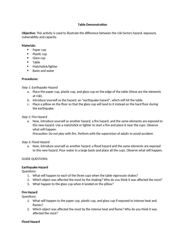 Table Demonstration | PDF