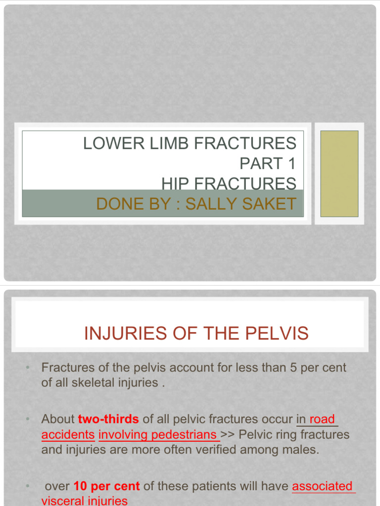 Lower Limb Fracture Part 1 | PDF