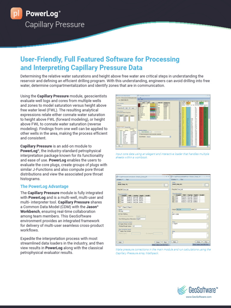 GS - PowerLog - Capillary Pressure - 1122 | PDF | Computer Science ...