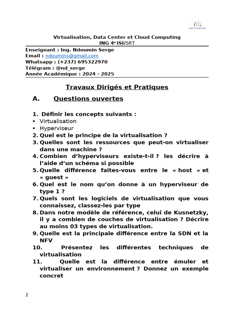TD de Virtualisation | PDF