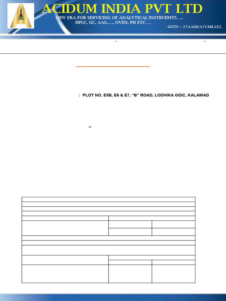 Calibration Adani Foods Gujrat-1 | PDF
