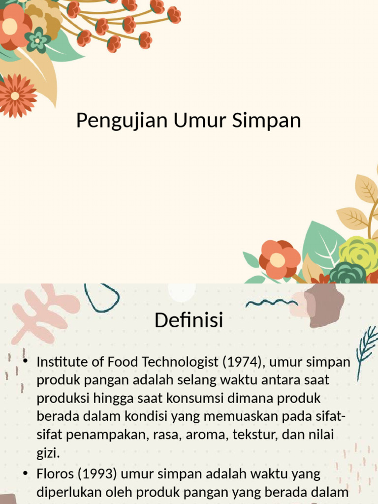 Pengujian Umur Simpan Produk - Aditya | PDF