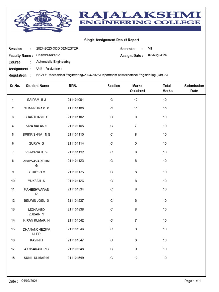 Assignment - 1 Report | PDF