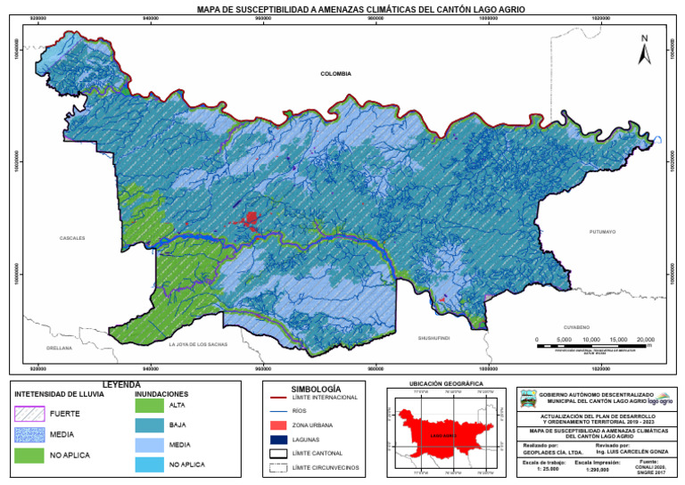 Mapa - Amenazas - Climáticas - Lago - Agrio | PDF | Geografía | Geofísica