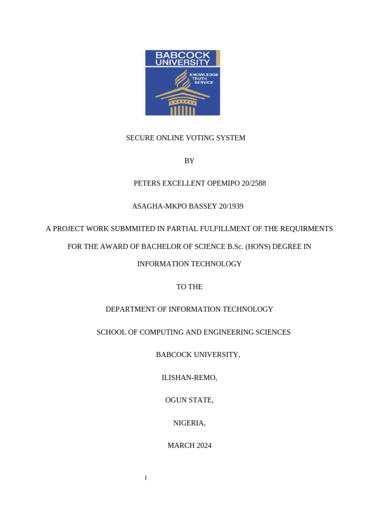 Secure Online Voting System 1 1 1 | PDF