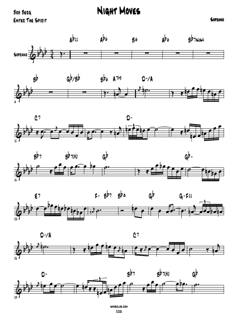 Night Moves Bob Berg Enter The Spirit | PDF