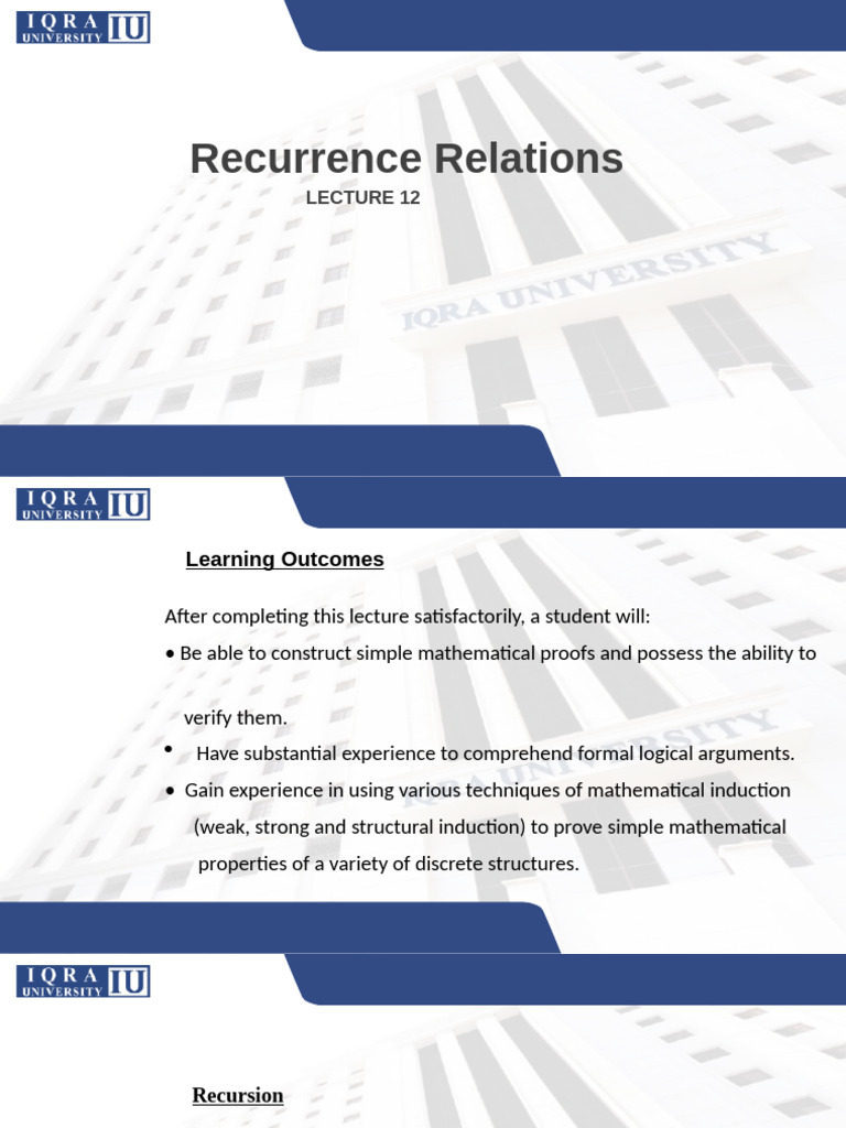 Lecture 12 (Discrete Structure) IU Template-2010 | PDF