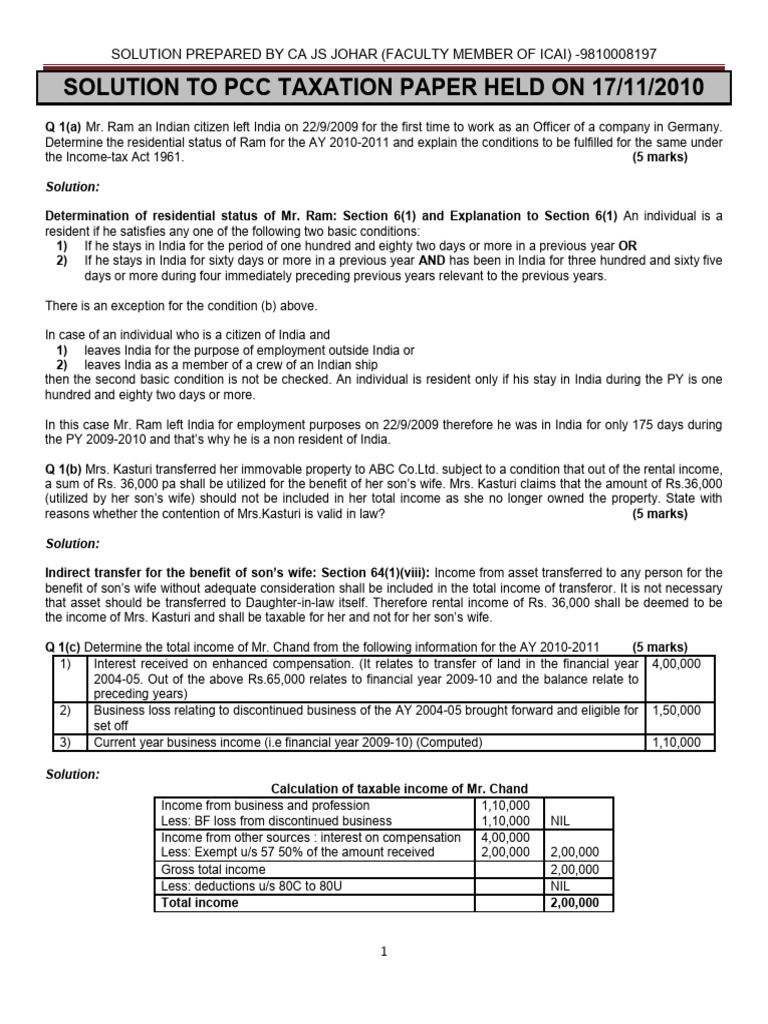PCC Taxation Solutions 2010 | PDF | Value Added Tax | Taxes