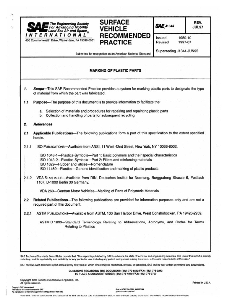 Sae J1344 | PDF