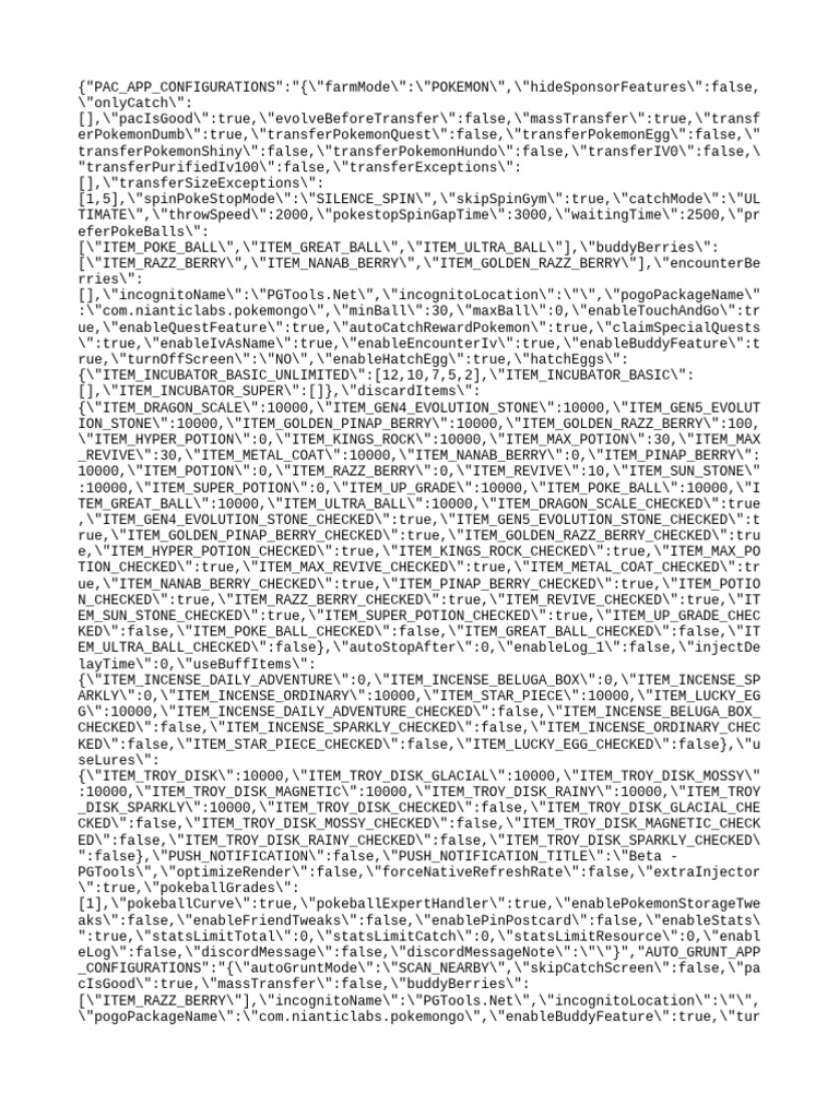 Pgtools Beta Settings 20240126111847 | PDF