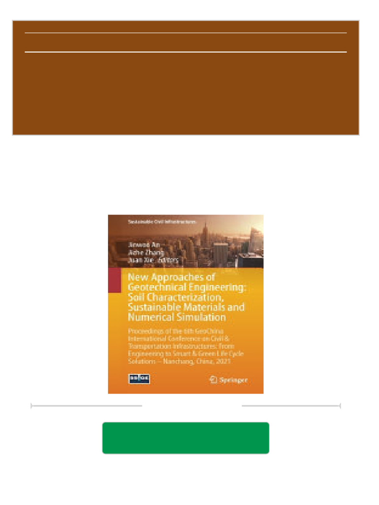 New Approaches of Geotechnical Engineering: Soil Characterization ...