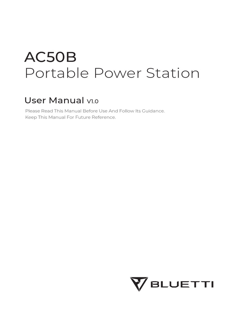 Ac50b User Manual Eu En-De v1.0 | PDF