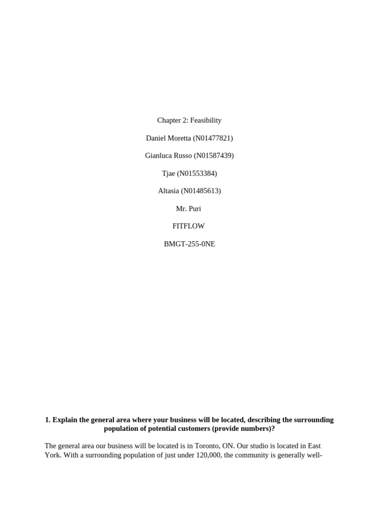 Chapter 2 - Feasibility | PDF