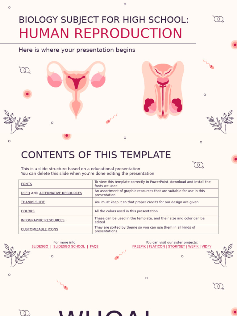 Biology Subject For High School - Human Reproduction by Slidesgo | PDF ...