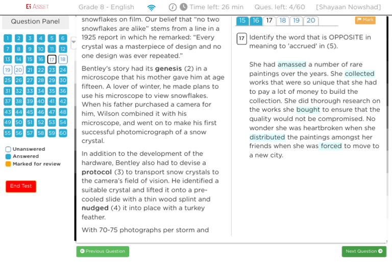 ASSET - Test 4 | PDF