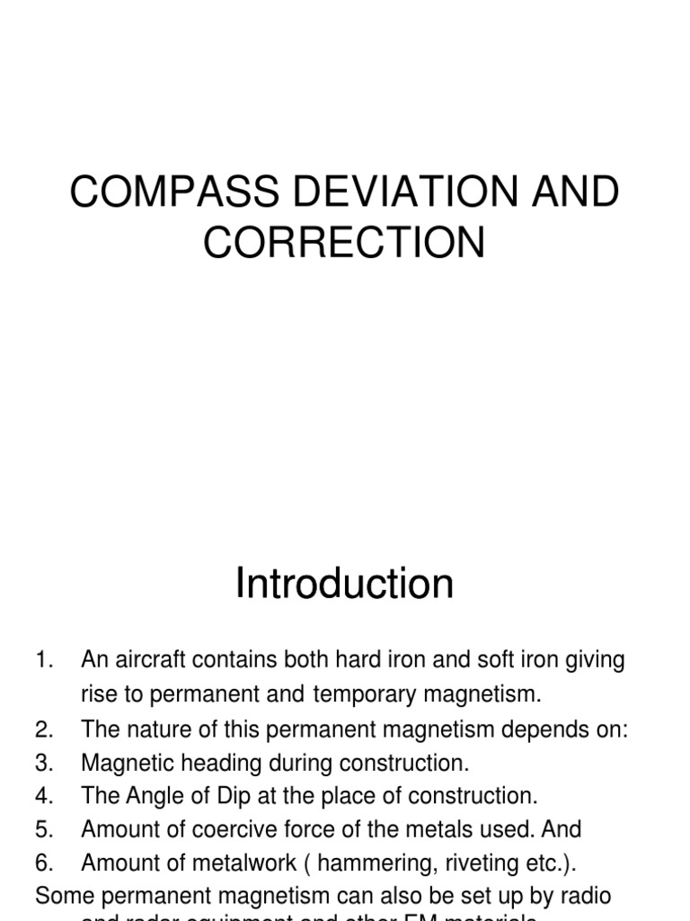 Compass Deviation and Correction | PDF | Compass | Navigation