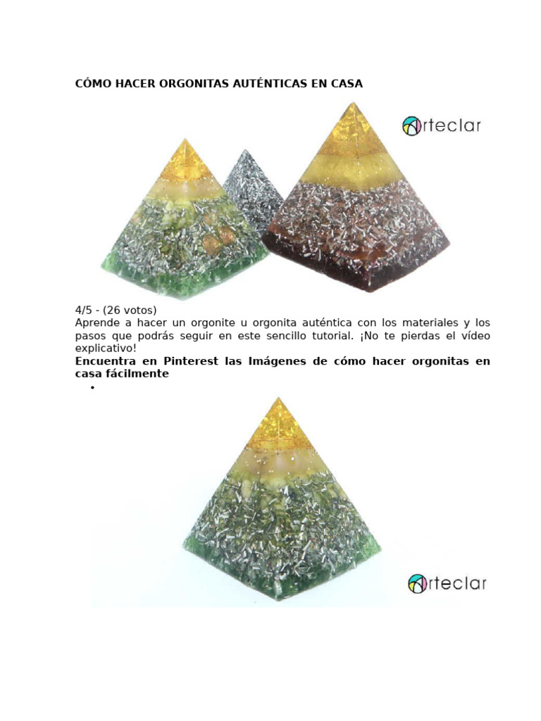 CÓMO HACER ORGONITAS AUTÉNTICAS EN CASA | PDF