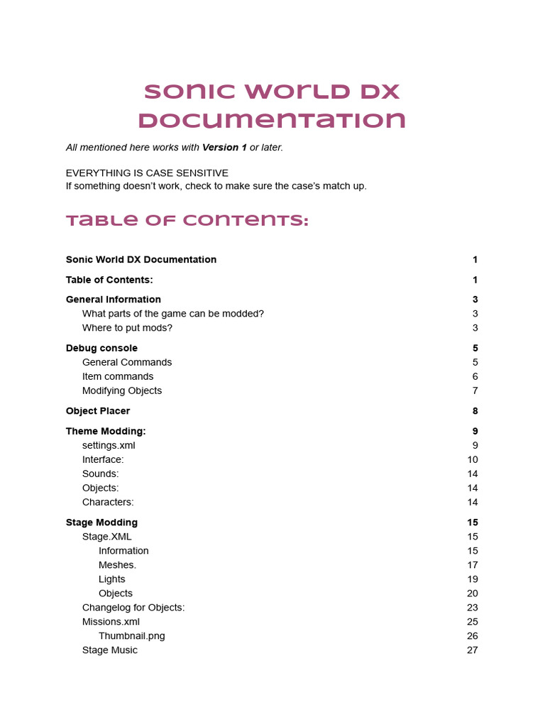 SWDX Mod Documentation | PDF