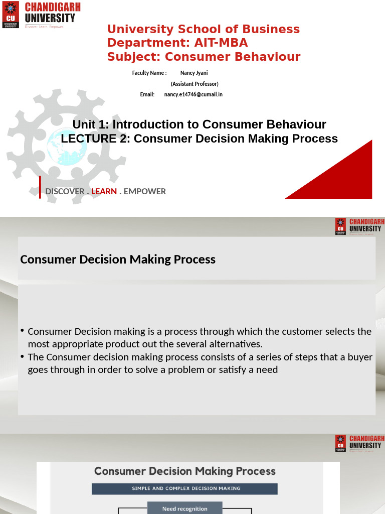 1.2 Consumer Decision Making Process | PDF