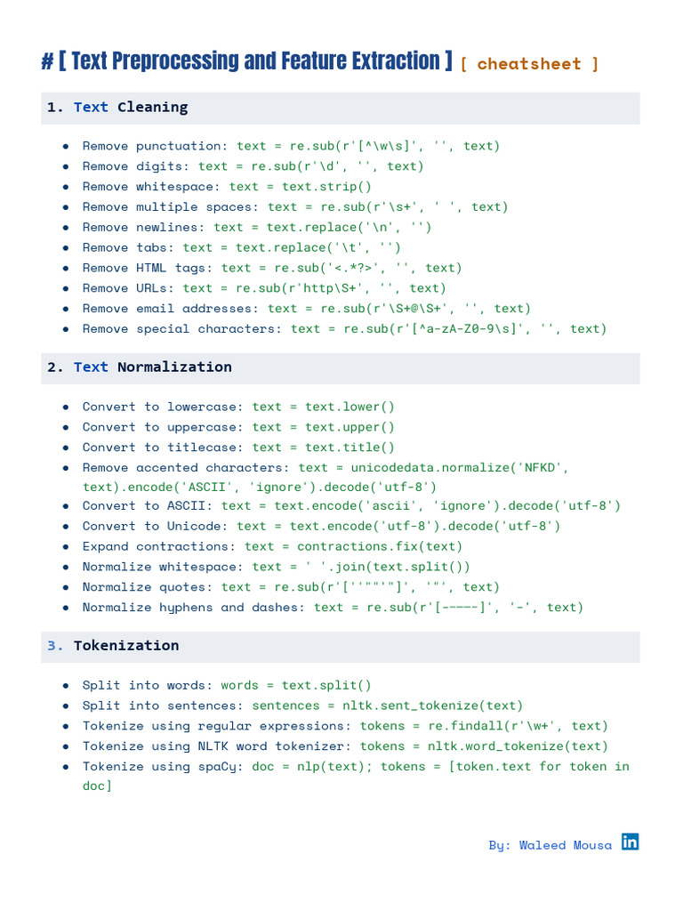 Text Preprocessing And Feature Extraction Pdf