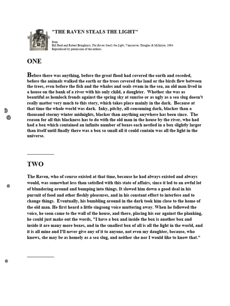 The Raven Steals The Light | PDF