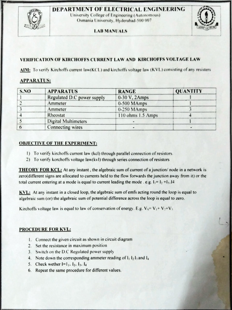 BEElab Manual Experiments 1-5 | PDF