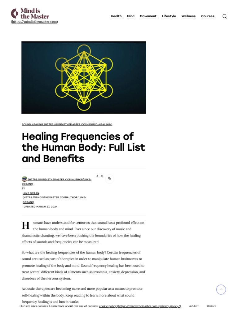 Healing Frequencies of The Human Body - Full List and Benefits | PDF