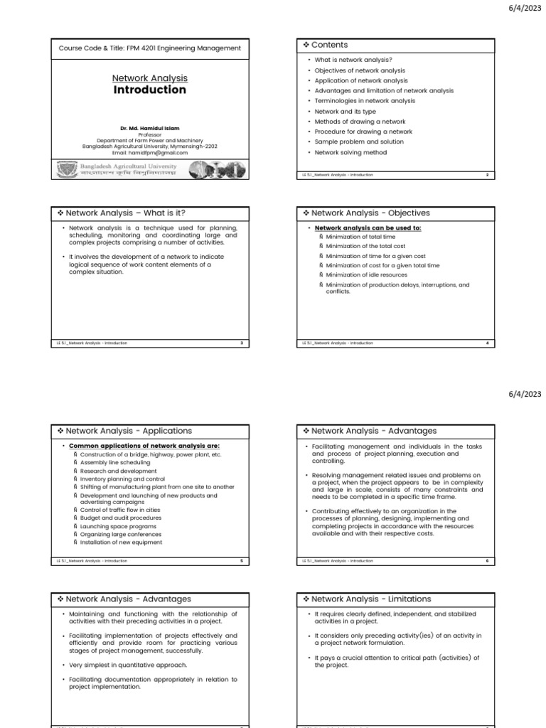 LE 5.1 - Network Analysis - Introduction | PDF