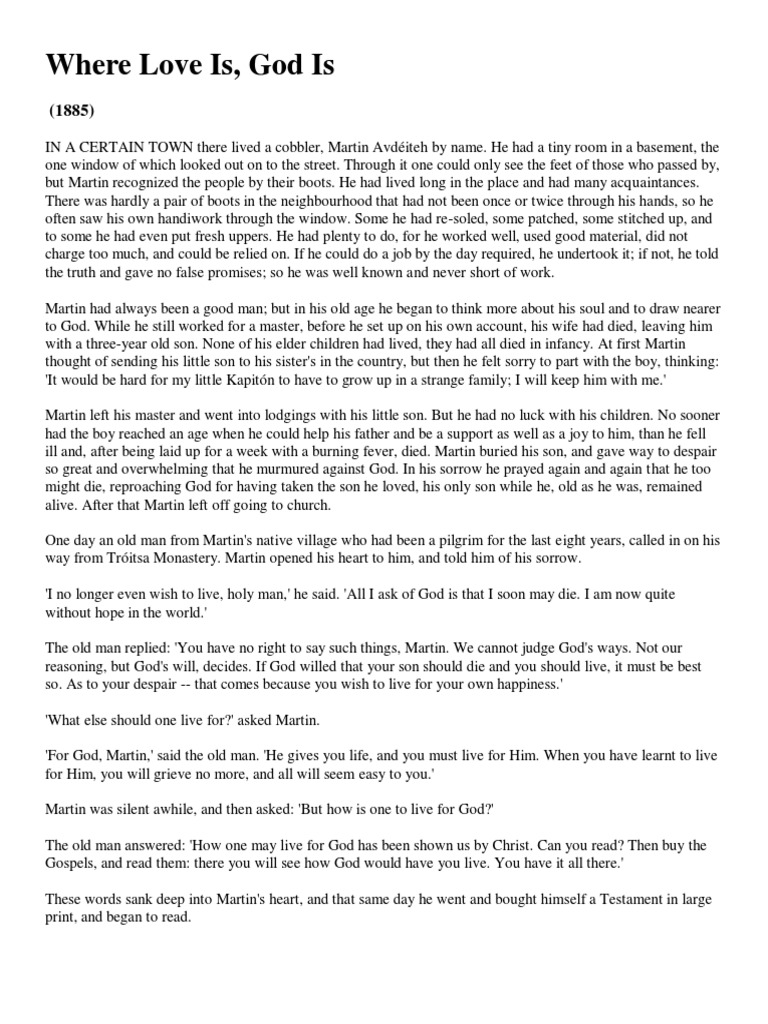 Where Love Is, God Is | PDF