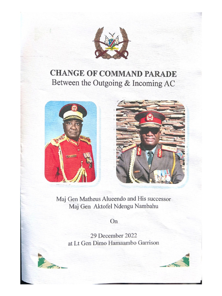Change of Command Parade | PDF