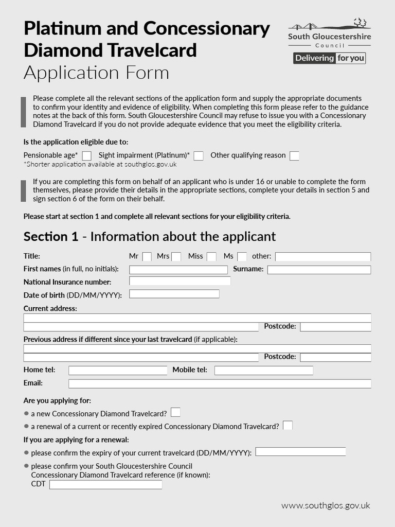 Diamond-travelcard-form-Digital | PDF