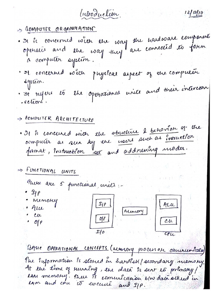 COA notes1 Complete Notes | PDF COA notes1 Complete Notes | PDF