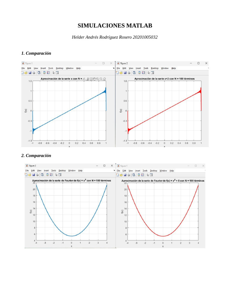 Series de Fourier MatLAB Fourier Taller | PDF