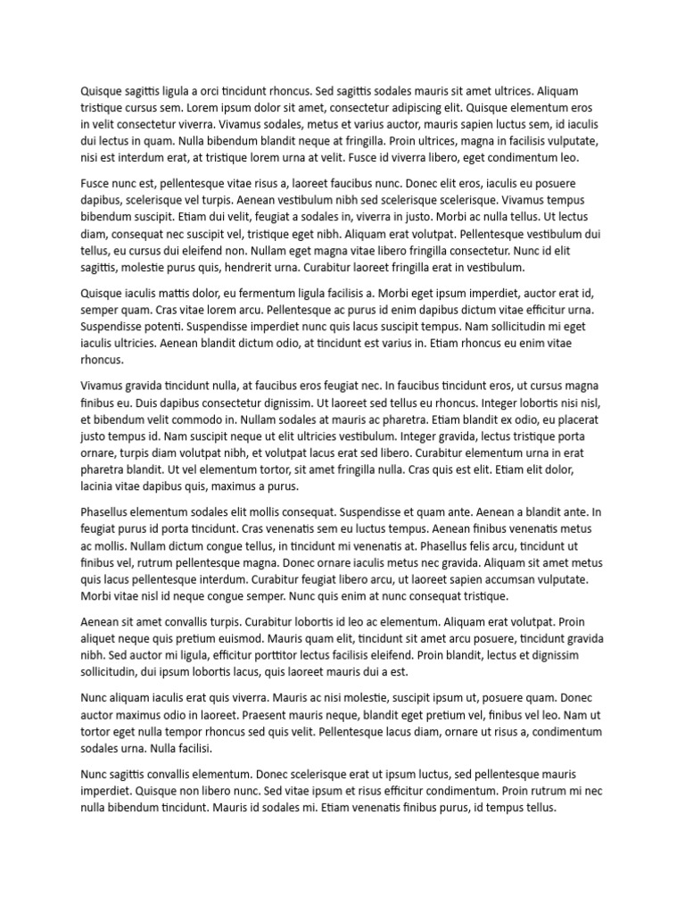 Quisque Sagittis | PDF