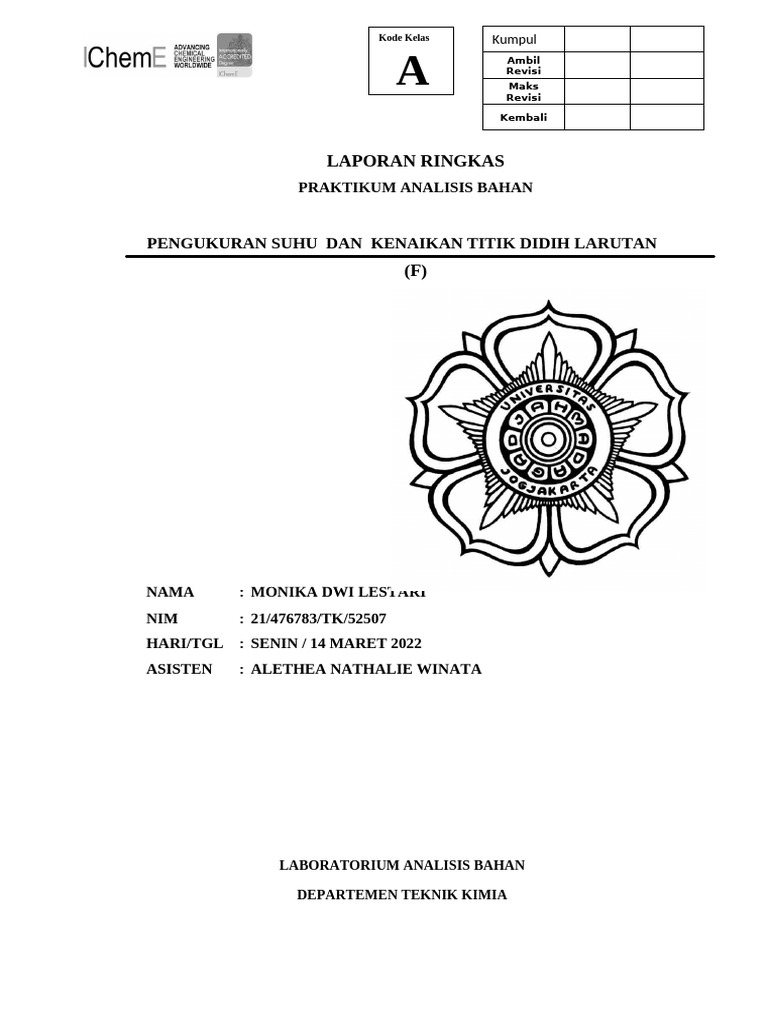 Lapring Kode A Sebelum Revisi MNK | PDF