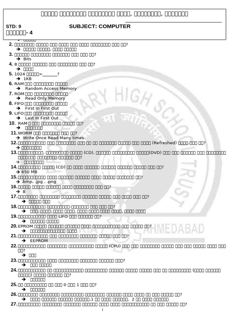 std-9_chapter-4-que-bank | PDF