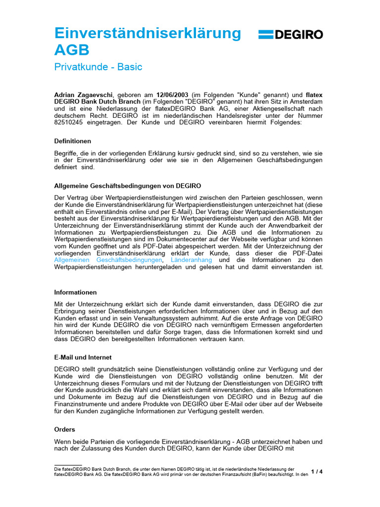 Einverstaendniserklaerung AGB | PDF