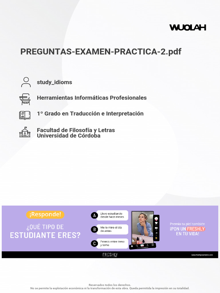Free Preguntas Examen Practica 2 | PDF | Software | Informática